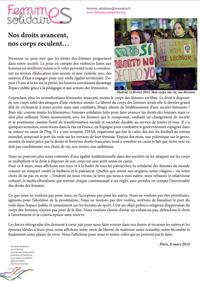 Femmes Solidaires « Montceau News | L'information de Montceau les Mines ...